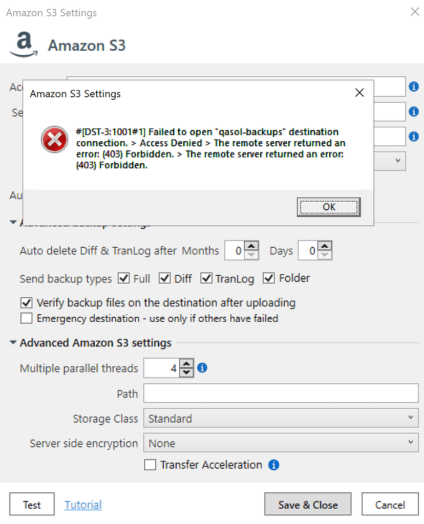 Got Issues With Aws S3 And S3 Custom Application Issues Sql Backup And Ftp Community